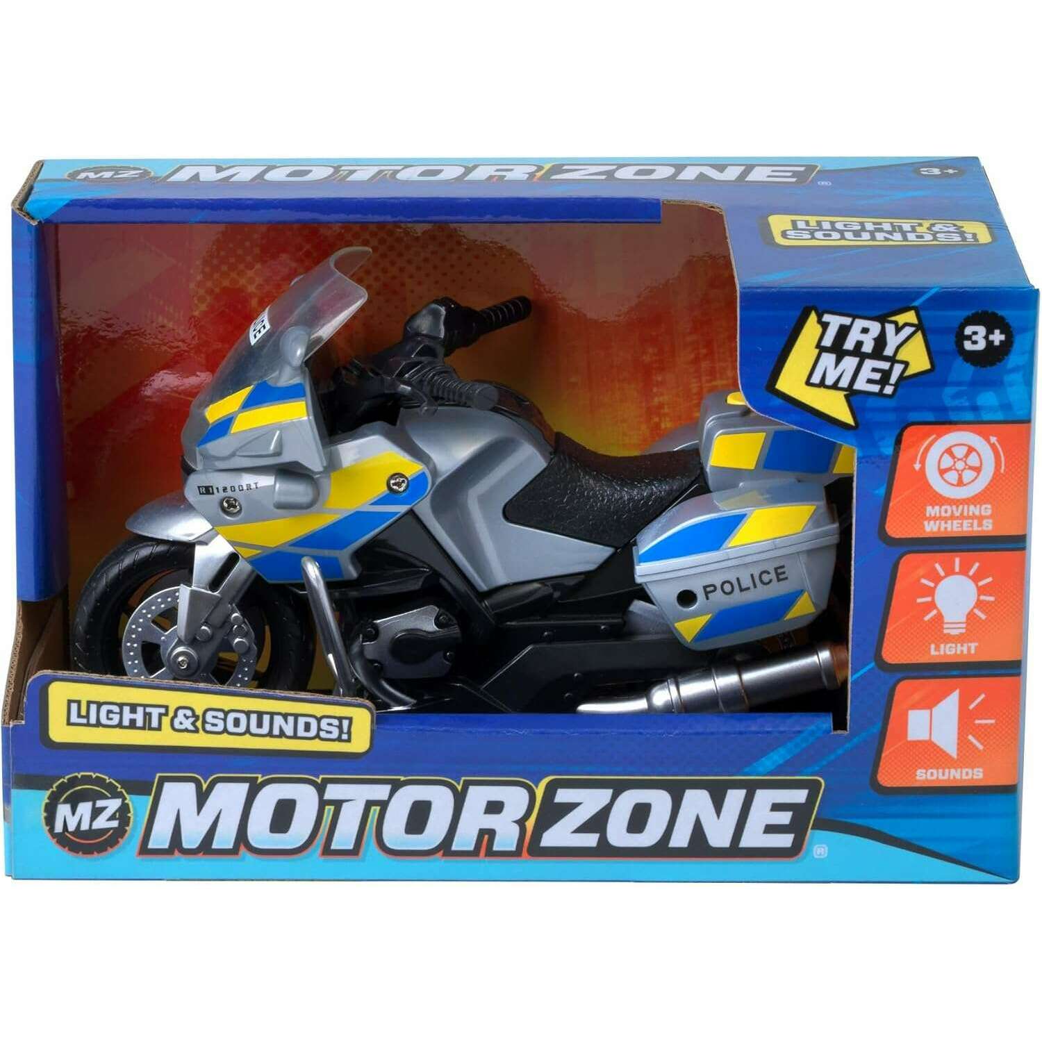Motor Zone Lights & Sound Police Bike – Toys N Tuck