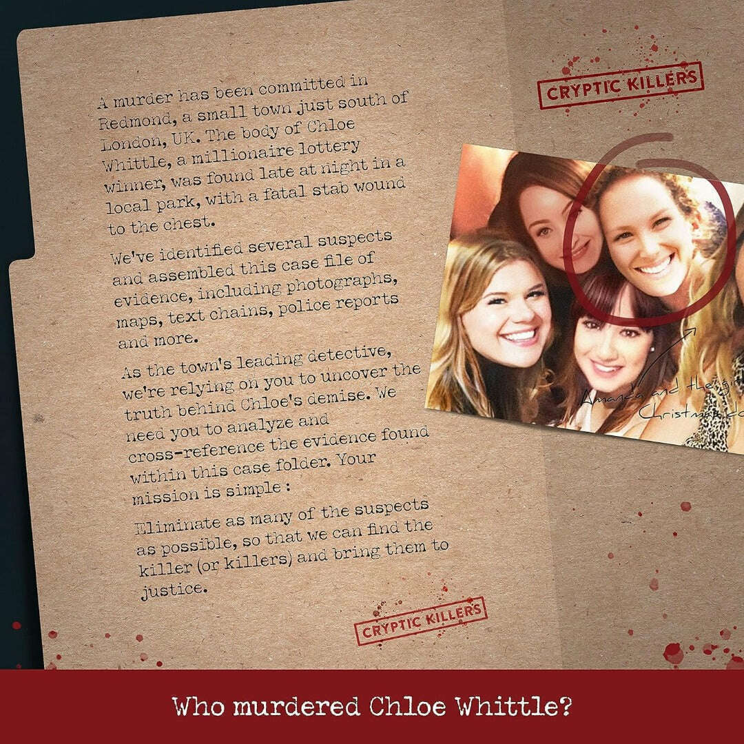 Cryptic Killers Murder of a Millionaire Unsolved Murder Mystery Game ...