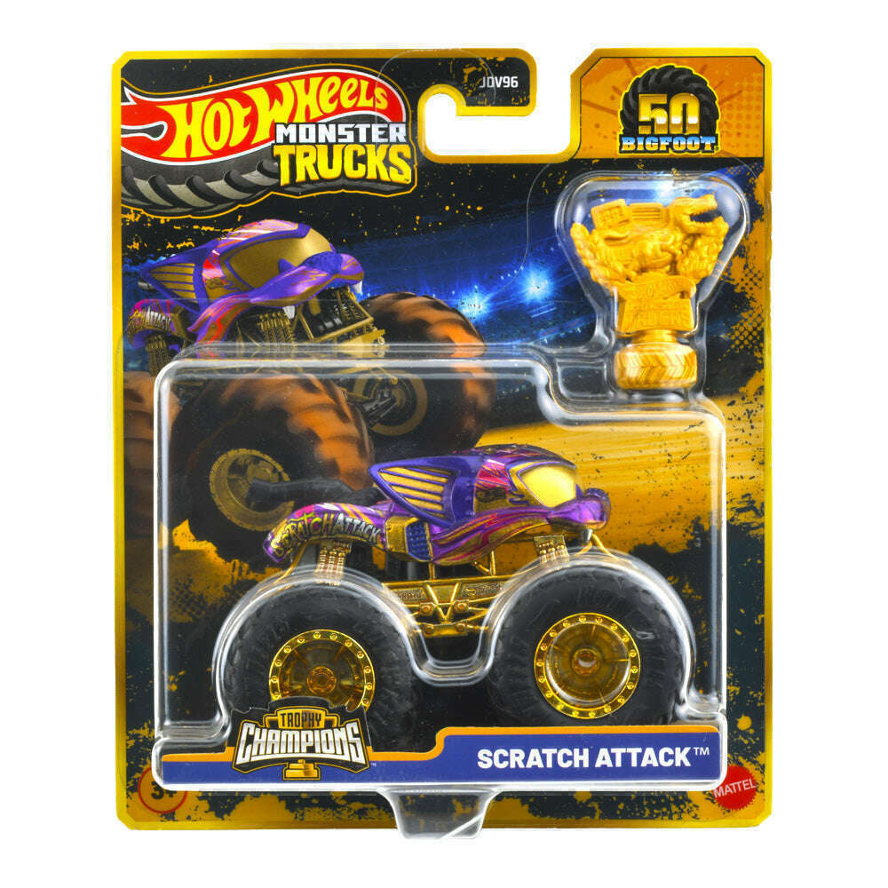 Hot Wheels Monster Trucks Trophy Champions - Scratch Attack – Toys N Tuck