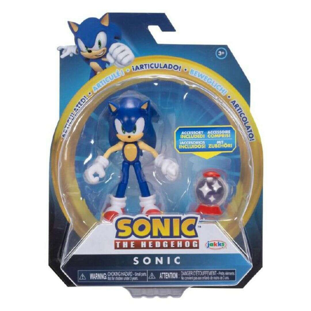 Sonic The Hedgehog 4 Inch Figure - Sonic With Invincible Item Box ...